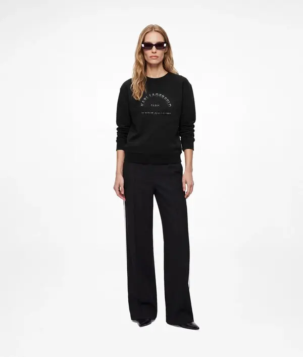 Karl Lagerfeld Exclusive Rue St-guillaume Rhinestone Sweatshirt
