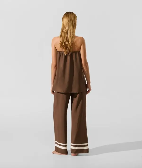 Karl Lagerfeld Signature Contrast Trim Pants