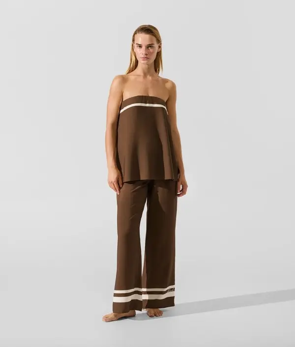 Karl Lagerfeld Signature Contrast Trim Pants