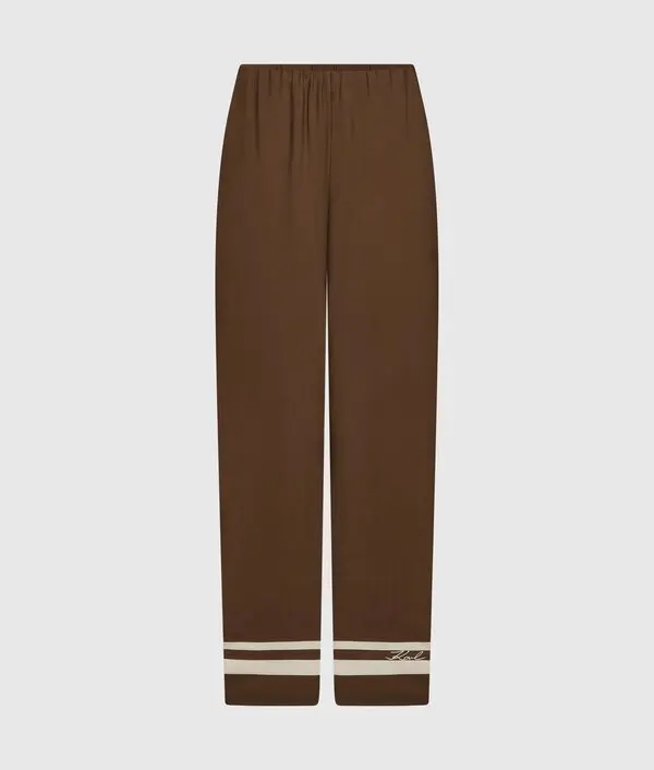 Karl Lagerfeld Signature Contrast Trim Pants