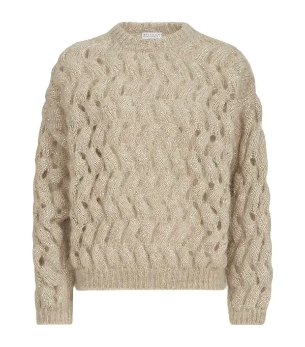 Brunello Cucinelli Dazzling Cable-knit Sweater