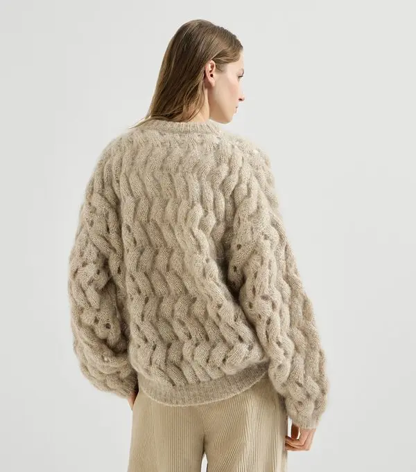 Brunello Cucinelli Dazzling Cable-knit Sweater