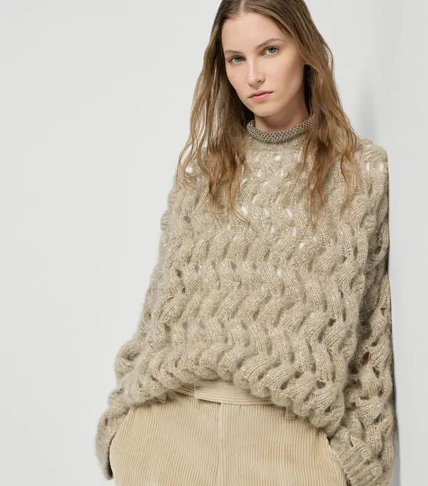 Brunello Cucinelli Dazzling Cable-knit Sweater