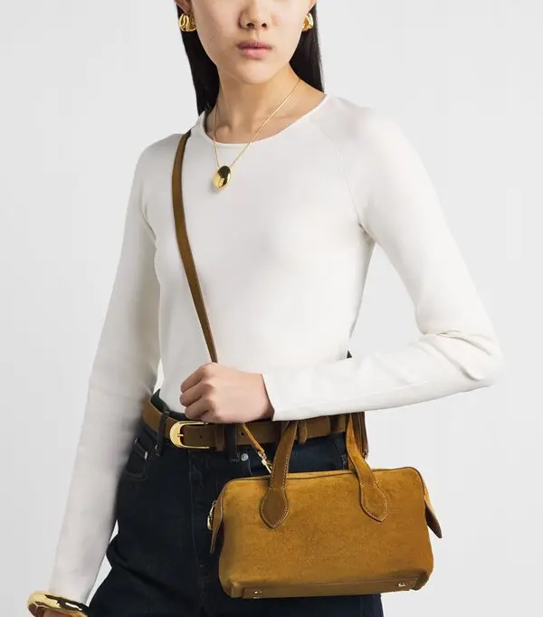 JOSEPH Mini Suede Loaf Top-handle Bag