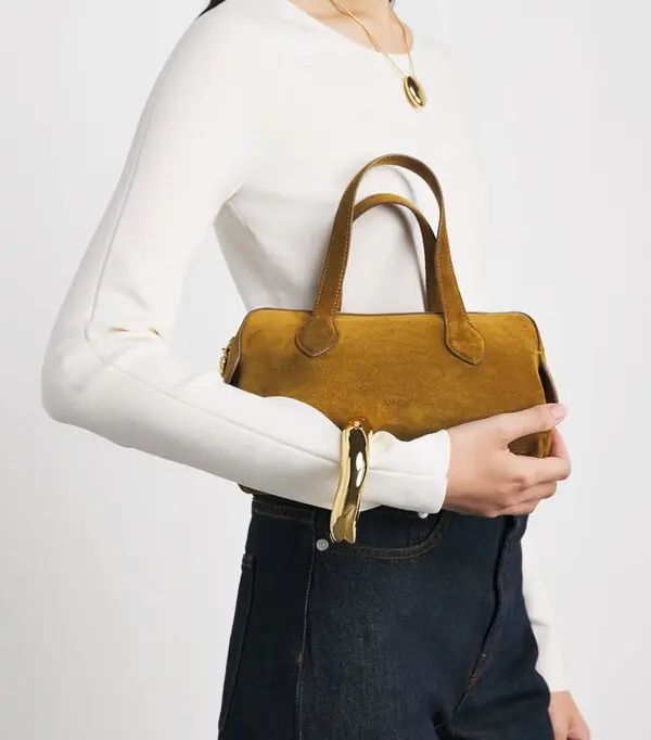 JOSEPH Mini Suede Loaf Top-handle Bag