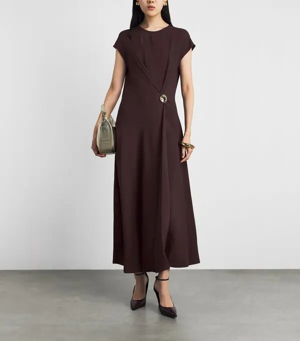 JOSEPH Crepe Taipan Maxi Dress