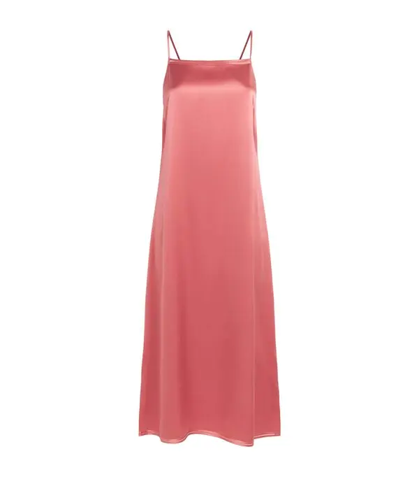 JOSEPH Silk Satin Agnes Midi Dress