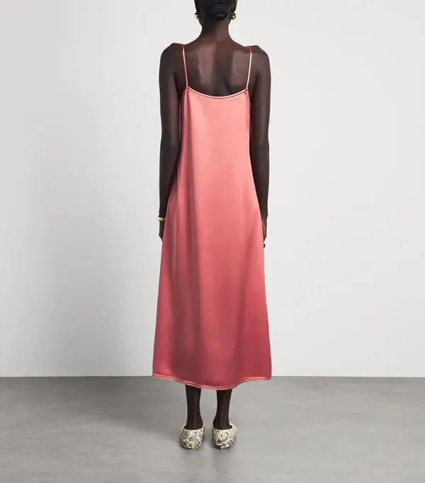 JOSEPH Silk Satin Agnes Midi Dress