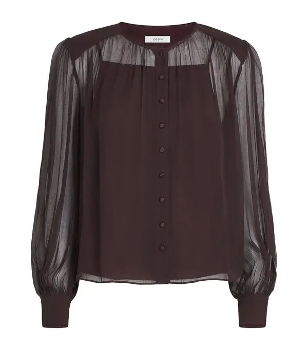 JOSEPH Silk Chiffon Elisa Blouse