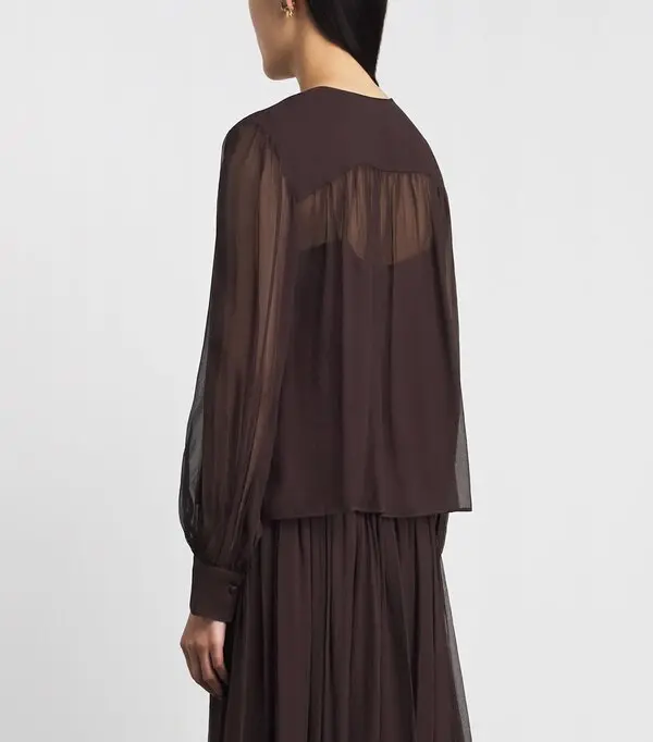 JOSEPH Silk Chiffon Elisa Blouse