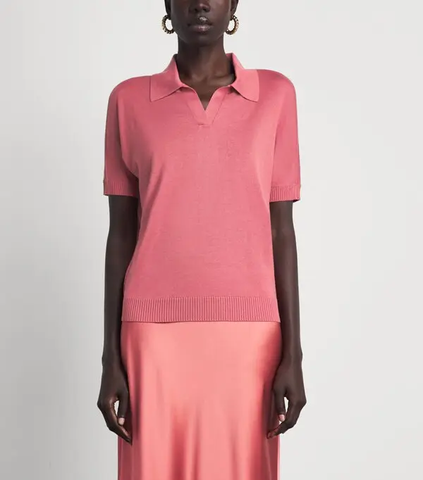 JOSEPH Superfine Silk Niata Polo Shirt