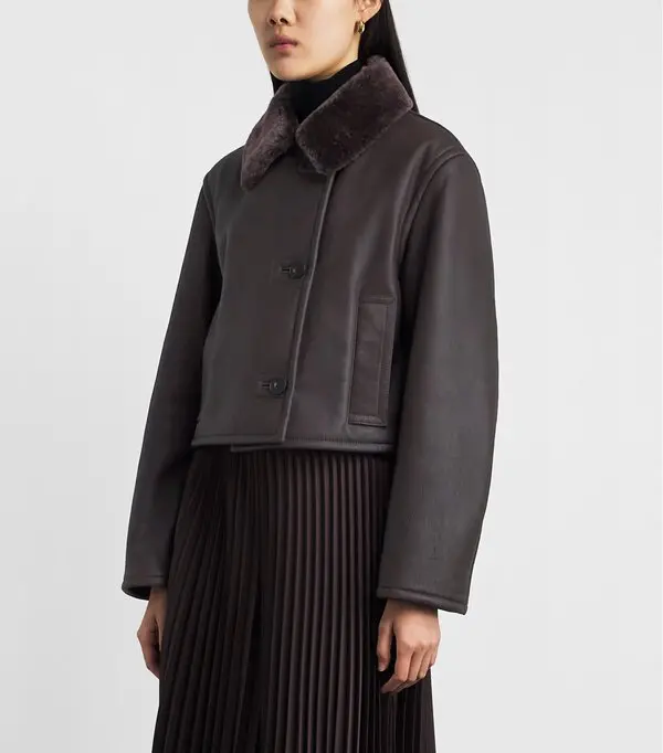 JOSEPH Leather-shearling Liri Jacket