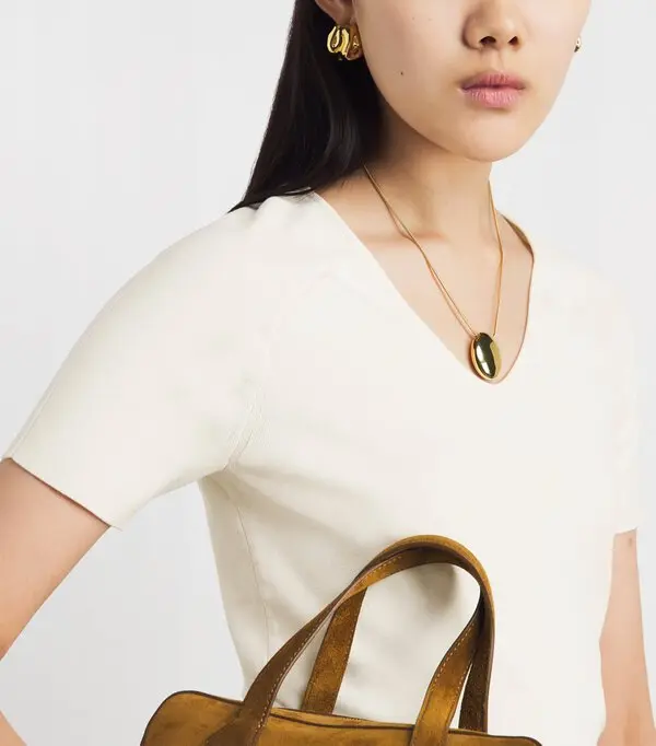 JOSEPH Silk-blend V-neck Elly T-shirt