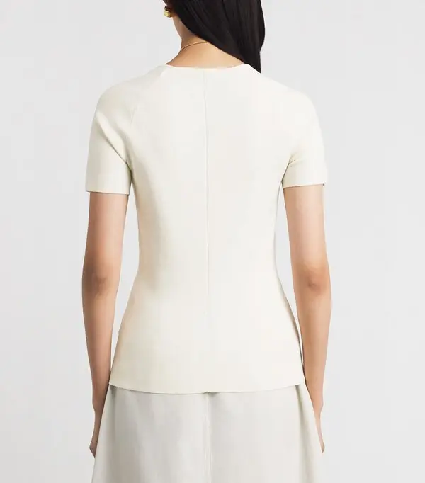 JOSEPH Silk-blend V-neck Elly T-shirt