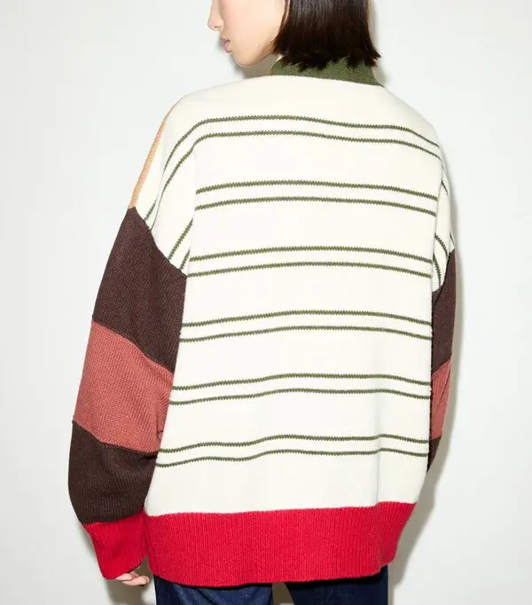 Max & Co. Virgin Wool Striped Cardigan