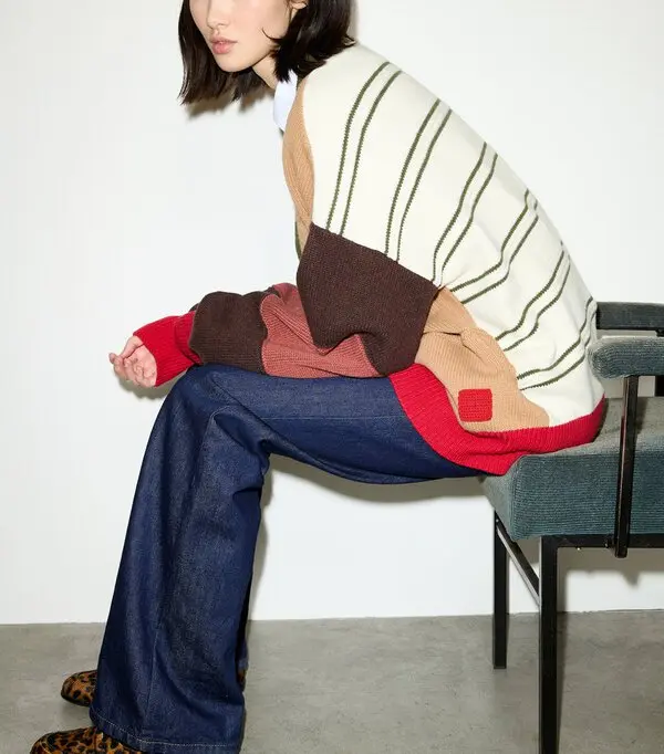 Max & Co. Virgin Wool Striped Cardigan