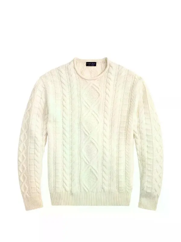 Ralph Lauren Purple Label Aran Cable-knit Sweater - Neutrals