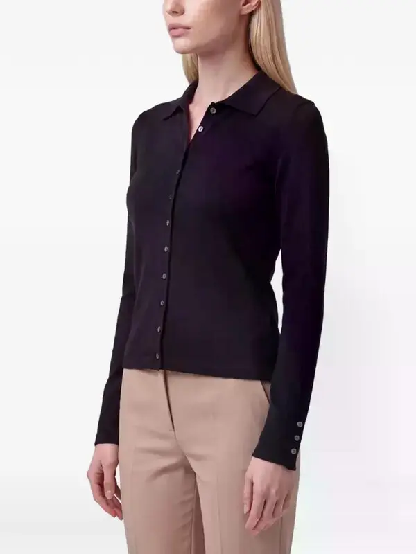 DRUMOHR Button-down Long-sleeve Polo Shirt