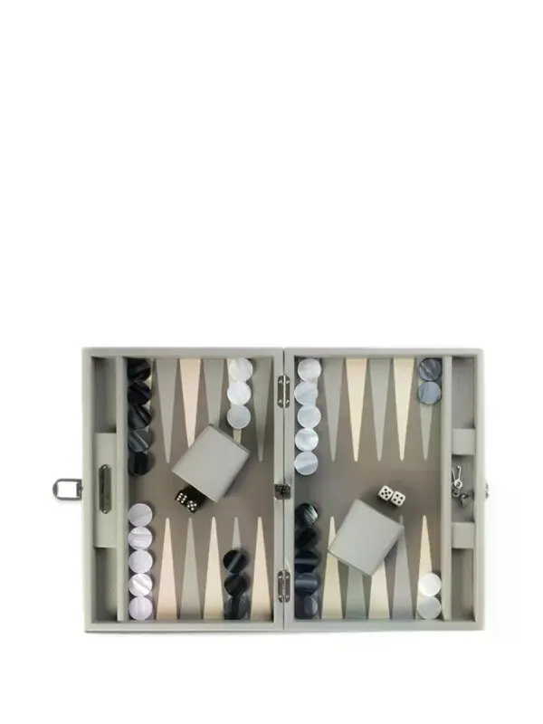 HECTOR SAXE Medium Baptiste Grained Leather Backgammon