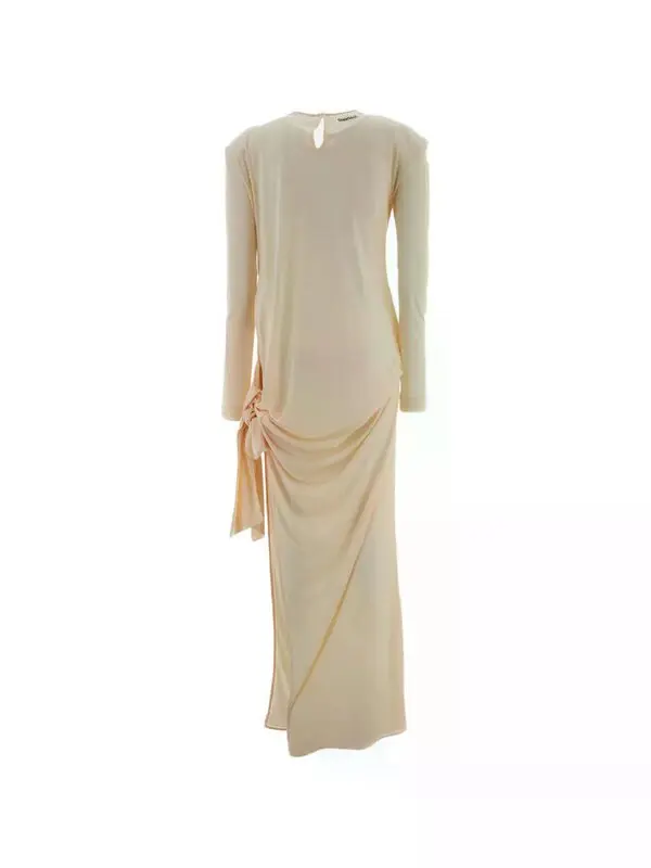 Attico Draped-detail Side-slit Dress - Neutrals
