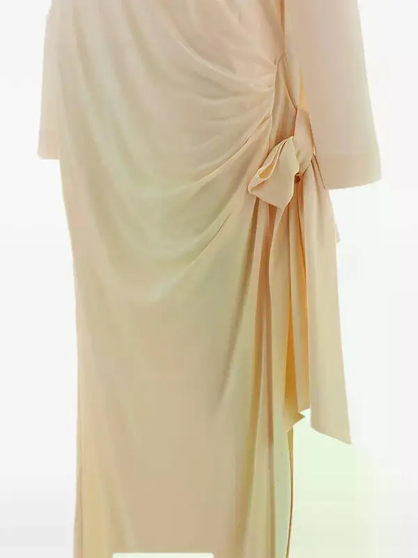 Attico Draped-detail Side-slit Dress