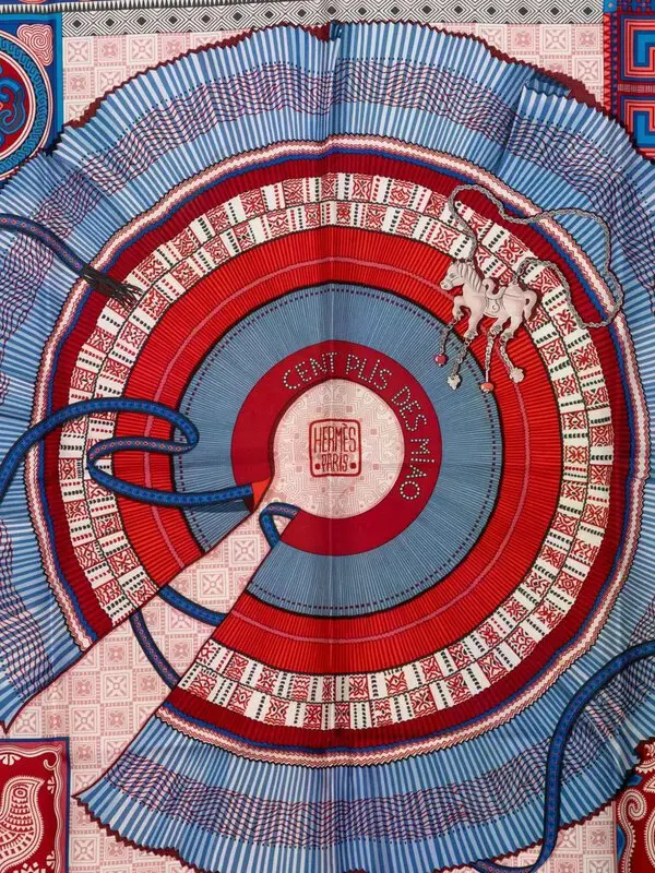 Hermès 1990-2026 Cent Plis De Miao Silk Scarf 90 Scarves