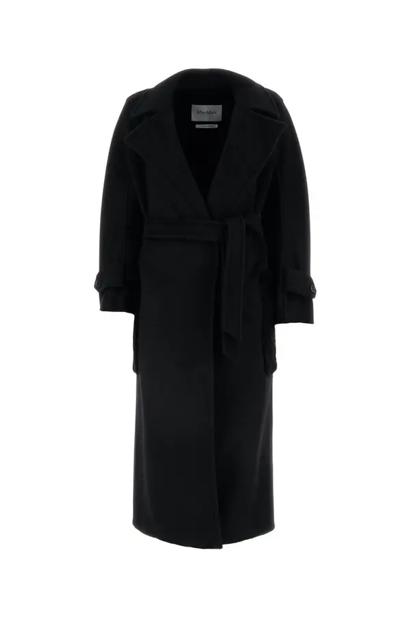 Max Mara Capotto Magia Elegant Wool-blend Coat - Nero