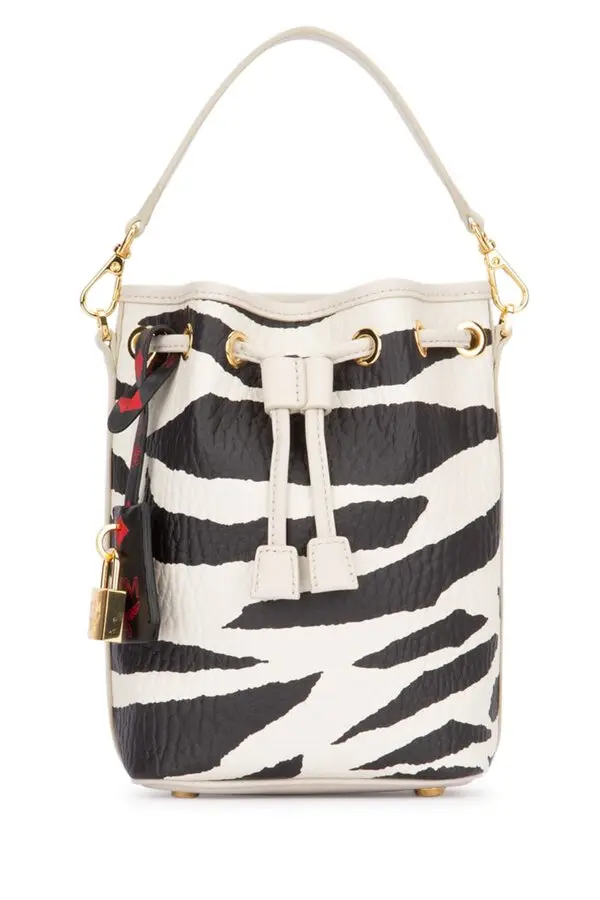 Mcm Drawstring Bucket Shoulder Bag - Bk