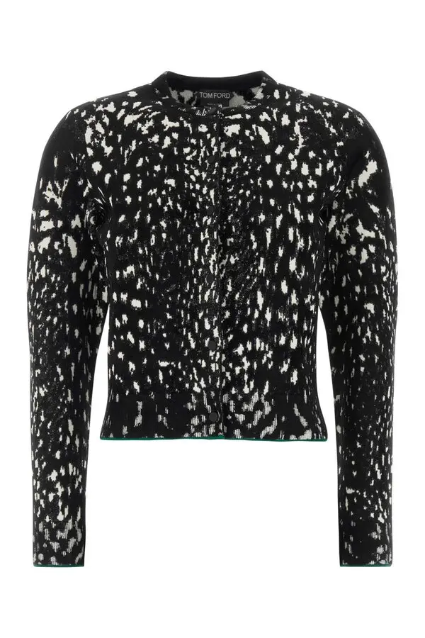 TOM FORD Embroidered Stretch Jacquard Cardigan