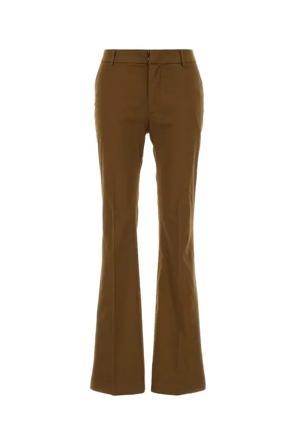 PT TORINO Biscuit Stretch Cotton Elsa Pant - Camel