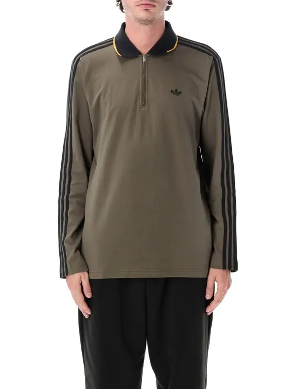 ADIDAS ORIGINALS Long-sleeve Zip Polo Shirt - Branch