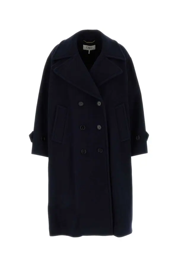 Chloé Midnight Wool-blend Jacket For - Blue