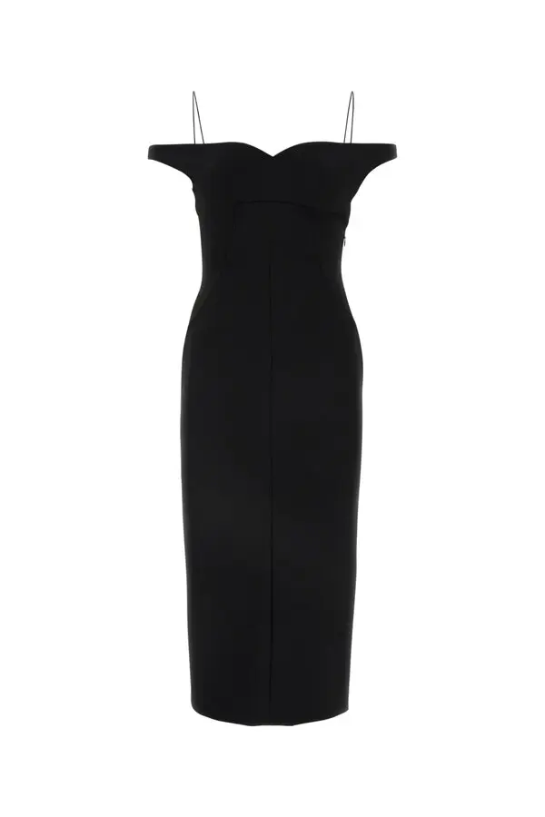 Philosophy Di Lorenzo Serafini Sleek Evening Gown With Refined Draping - Nero