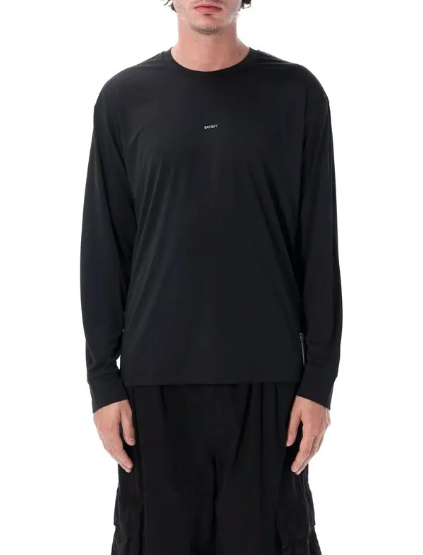 Satisfy Auralite Mini Recycled Long-sleeve Running T-shirt - Nero