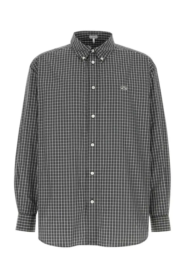 Loewe Embroidered Poplin Shirt For - Checked