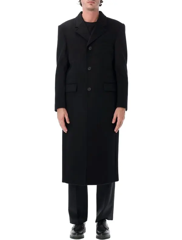 DUNST Wool Cashmere Overcoat - Nero