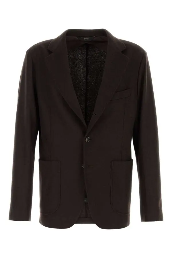 Brioni Dark Cashmere Blazer - Brown