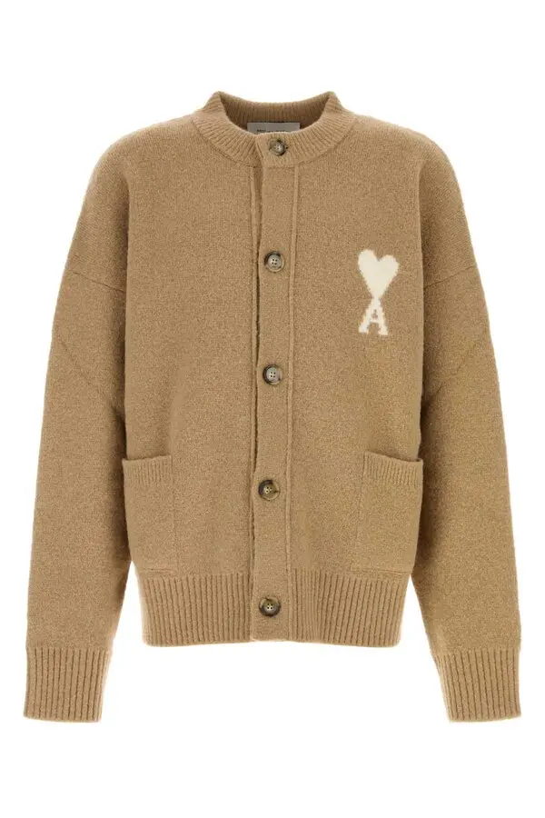 AMI Paris Stretch Alpaca Blend Cardigan