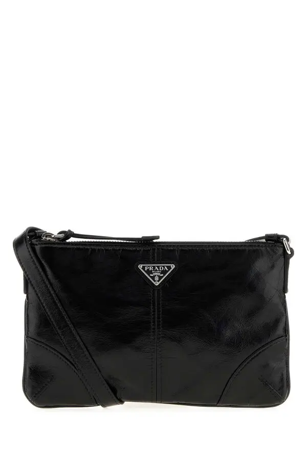 Prada Mini Leather Phone Case - Black