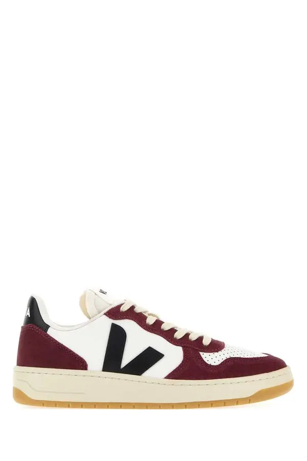 VEJA V-10 Multi-material Leather & Suede Sneaker - Multicoloured