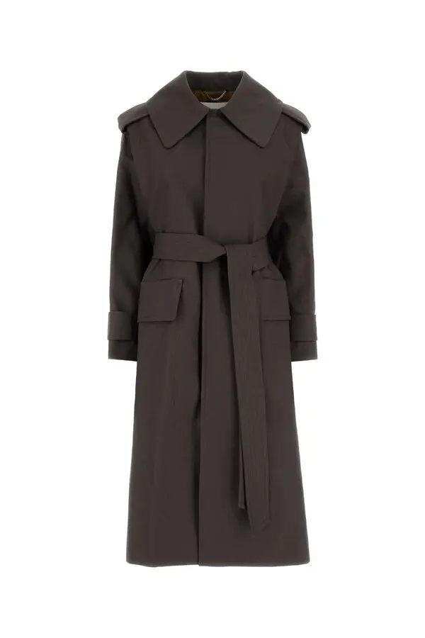 Victoria Beckham Graphite Cotton Philippa Trench Jacket - Grey