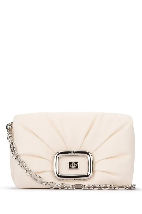 ROGER VIVIER Quilted Chain Strap Clutch Bag - Cire