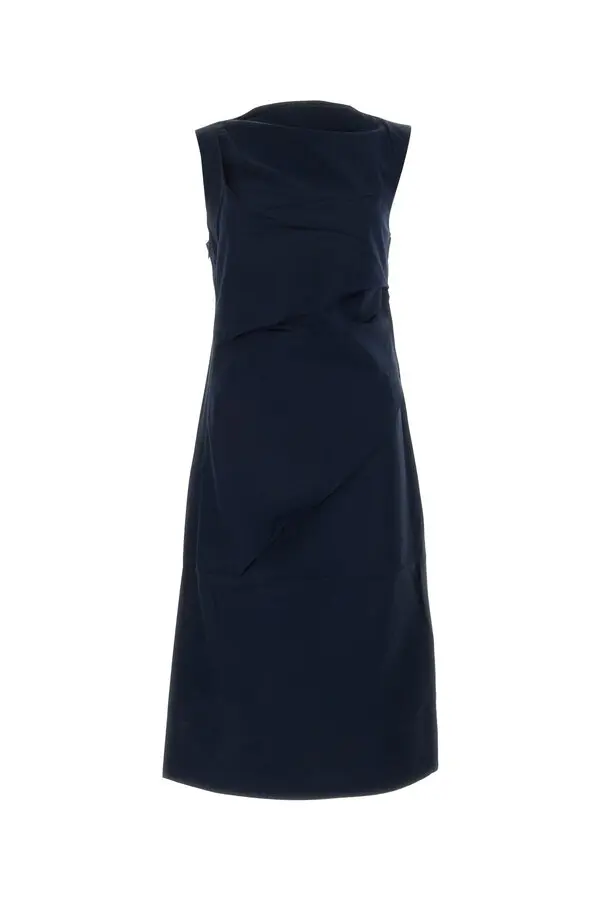 Co Sleeveless Draped Midi Dress