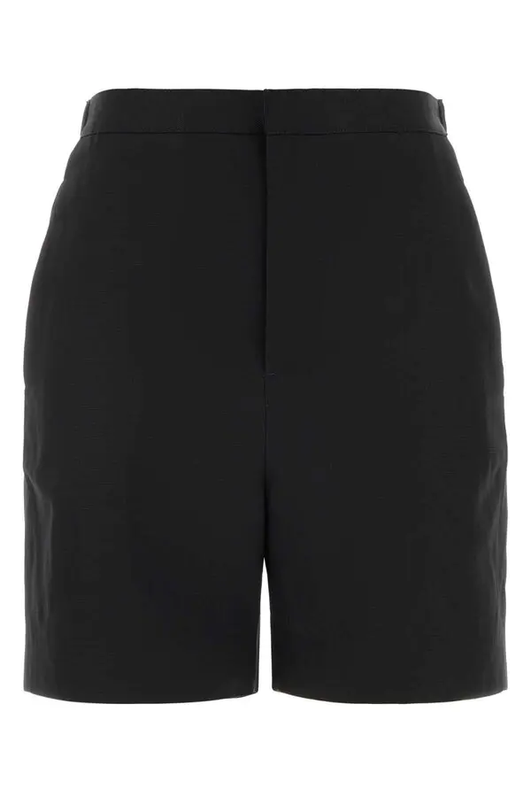 Loulou De Saison Ivan Bermuda Shorts In Viscose-linen Blend