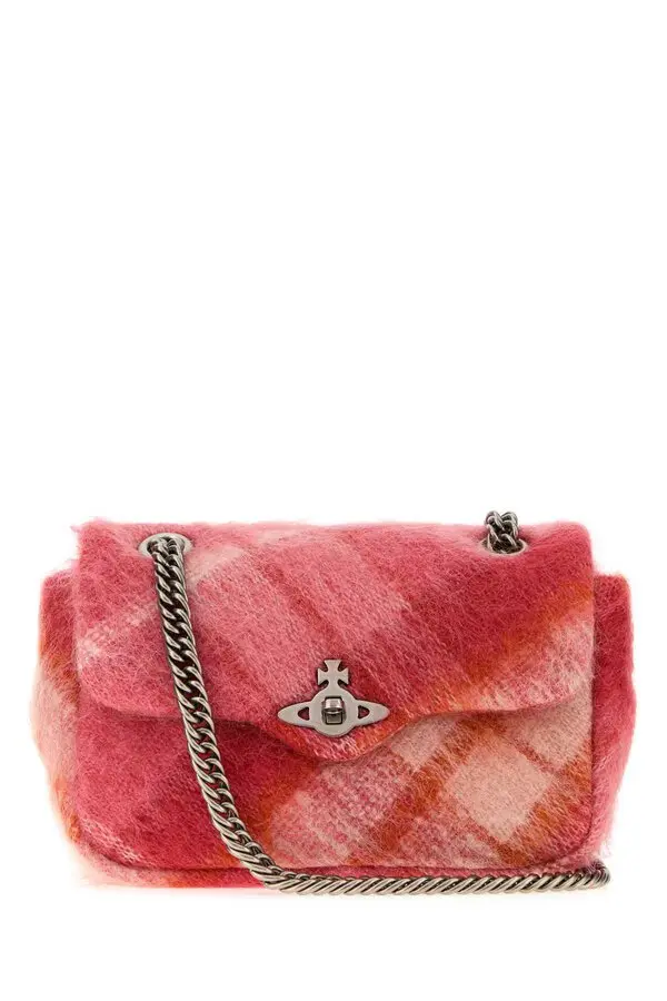 VIVIENNE WESTWOOD Mini Embroidered Fabric Anita Shoulder Handbag