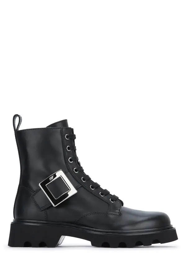 ROGER VIVIER Viv Rangers Lace-up Bootie - Nero