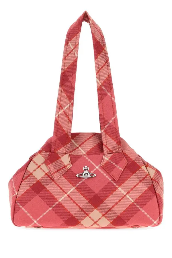 VIVIENNE WESTWOOD Embroidered Fabric Medium Archive Shoulder Handbag