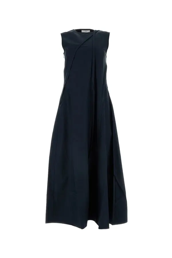 Co Sleeveless Draped Gown
