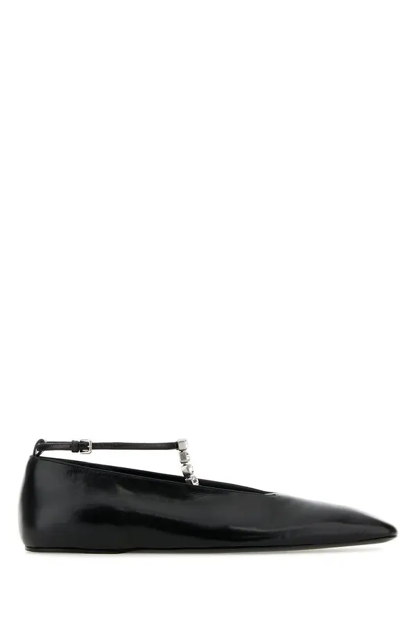 JIL SANDER Ballet Ballerina Flats In Soft Leather - 001
