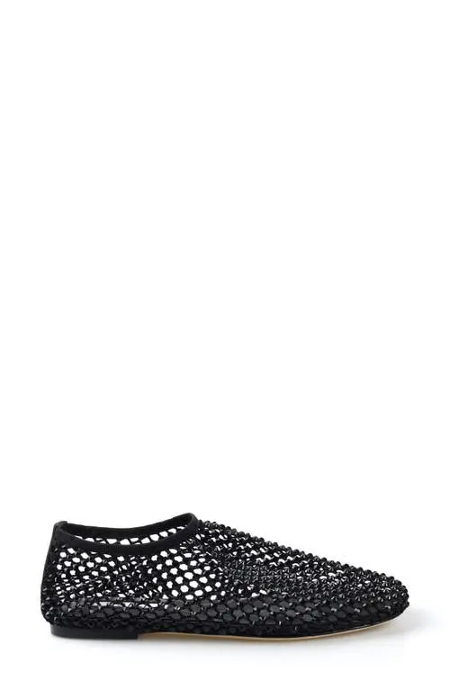 ZIGI Cray Rhinestone Mesh Flat - Black